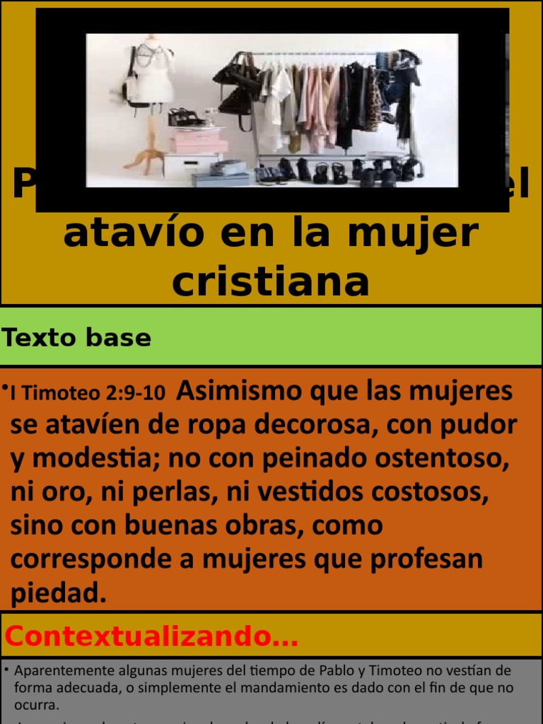 Atavío Femenino Según La Biblia Pdf Ropa Biblia