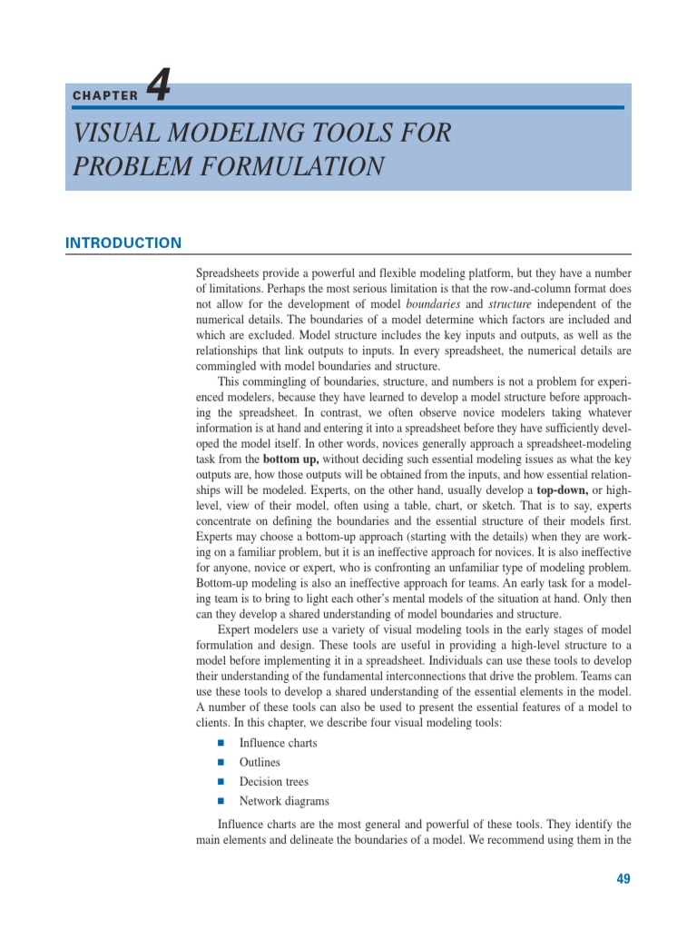 Visual Modeling Tools For Problem Formulation | PDF | Depreciation ...