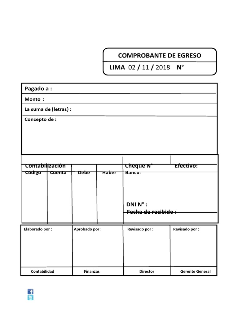 Comprobante de Egreso | PDF