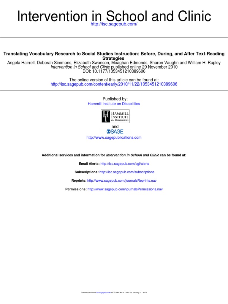 Strive Vocabulary Components | PDF | Vocabulary | Reading Comprehension