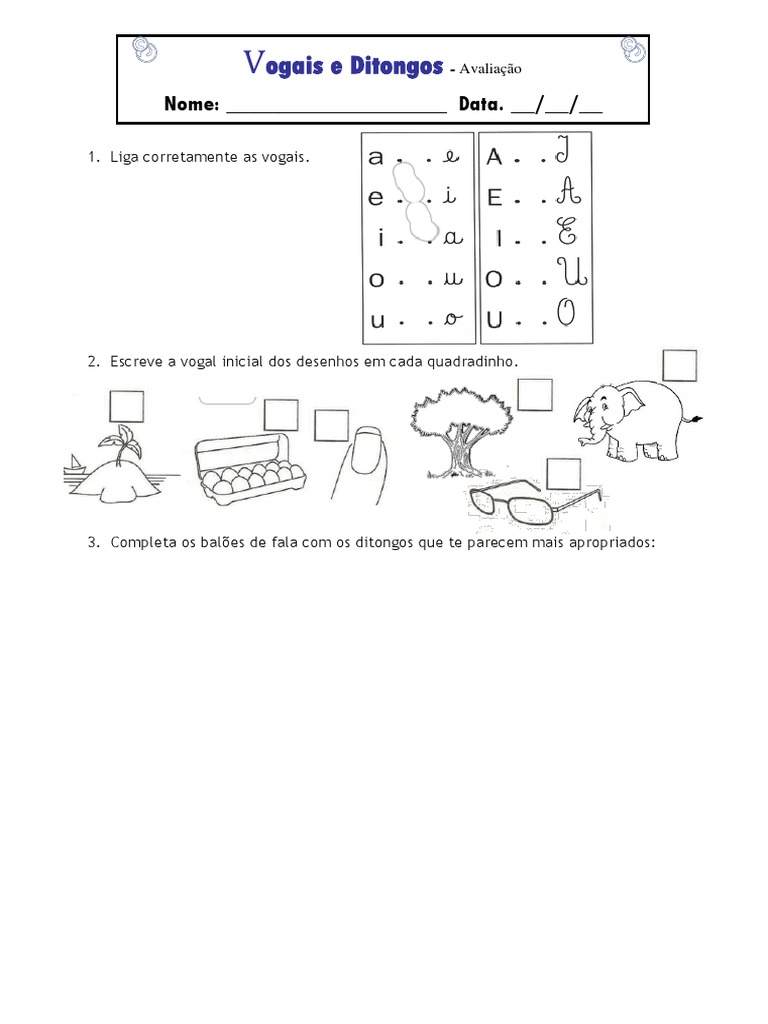 Identificação de Vogais e Ditongos em uma Avaliação de Língua ...