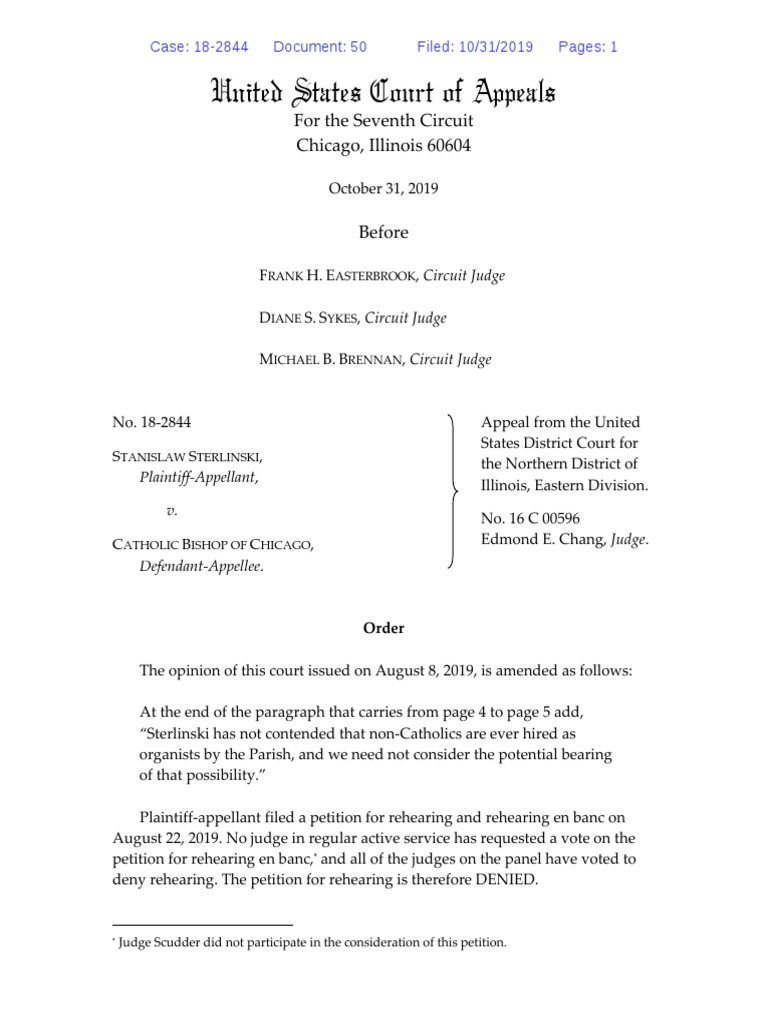 Sterlinski en Banc Denial | Download Free PDF | En Banc | Supreme Court Case Law