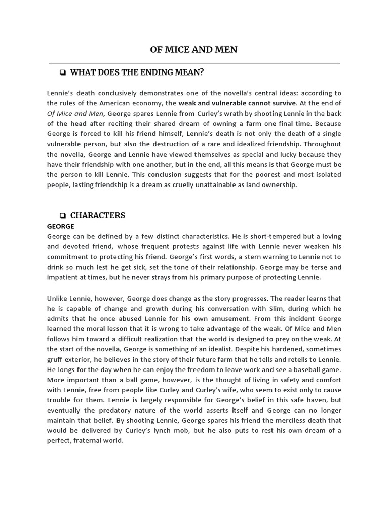 Of Mice and Men | PDF
