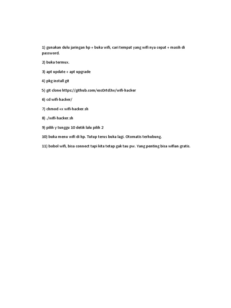 Hack Wifi Termux | PDF