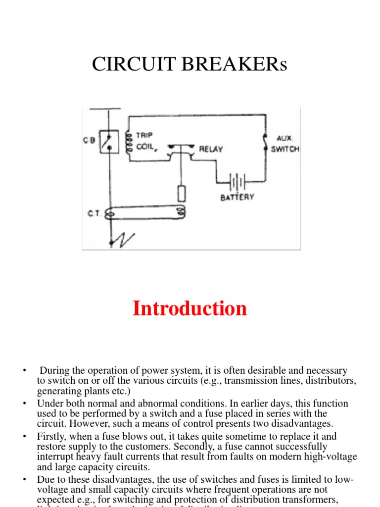 Circuit Breaker Final | PDF | Electric Arc | Capacitor