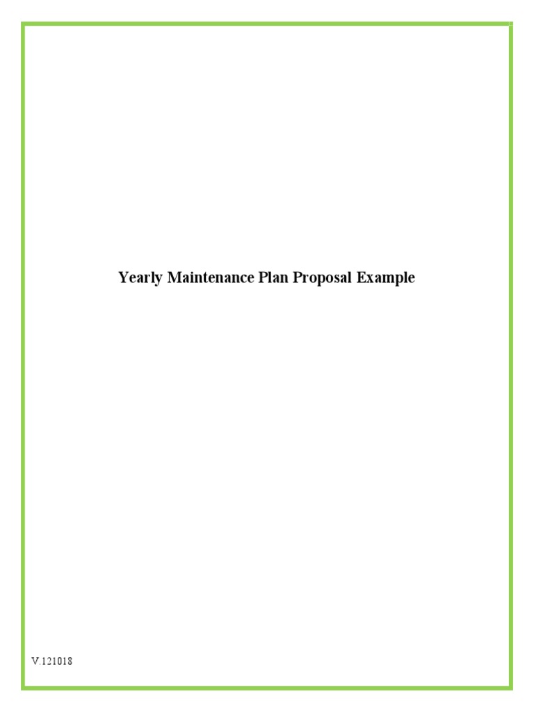 Yearly Maintenance Plan Proposal | PDF | Rust | Fiberglass