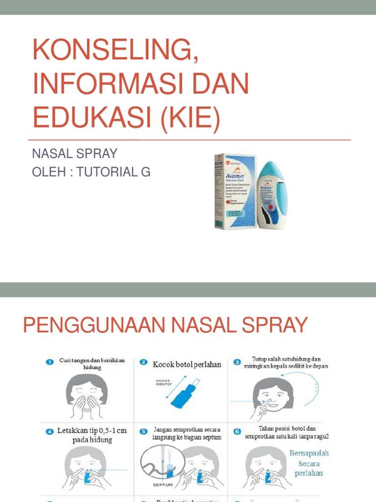 KIE Nasal Spray Penggunaan | PDF