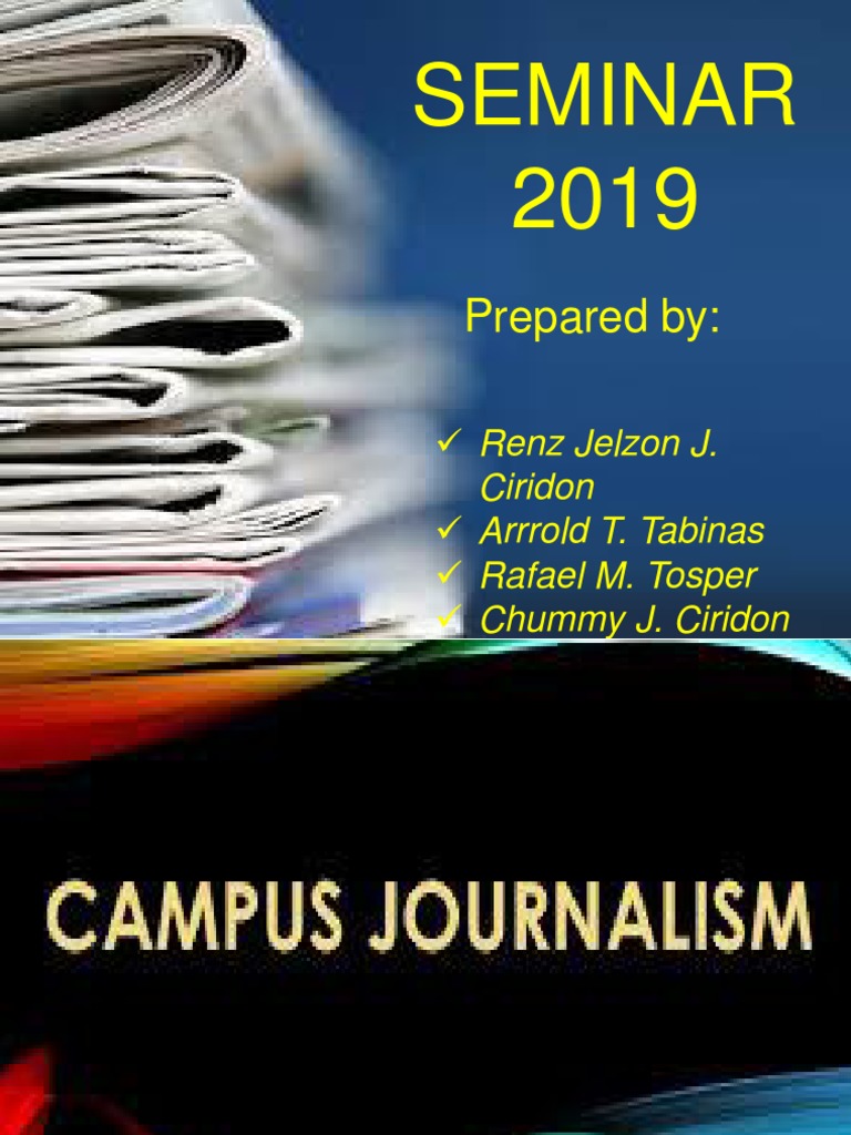 Seminar 2019: Prepared by | PDF | Journalism | Writers