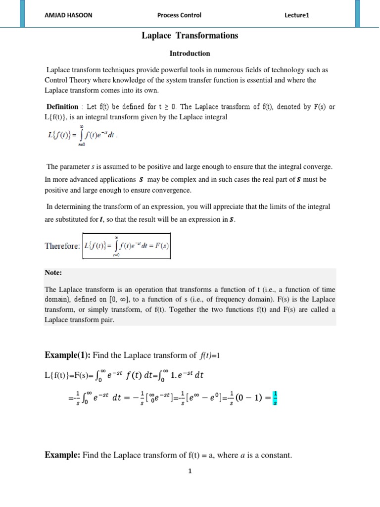 Laplace Transformations: Laplace Transform Techniques Provide Powerful ...