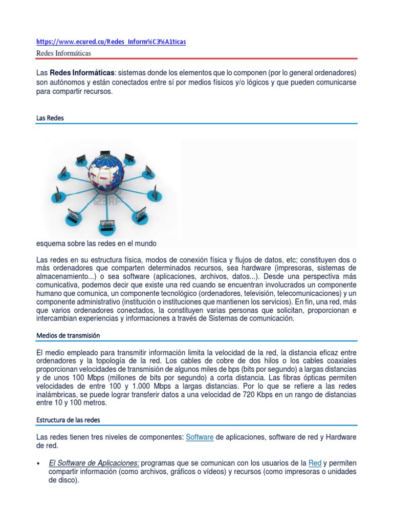 Conexiones Locales, Redes Informaticas | PDF | Protocolos de internet ...