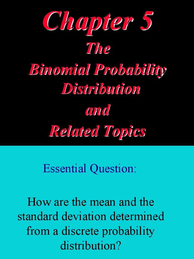 Binomial Probability Distribution | PDF | Probability Distribution | Random Variable