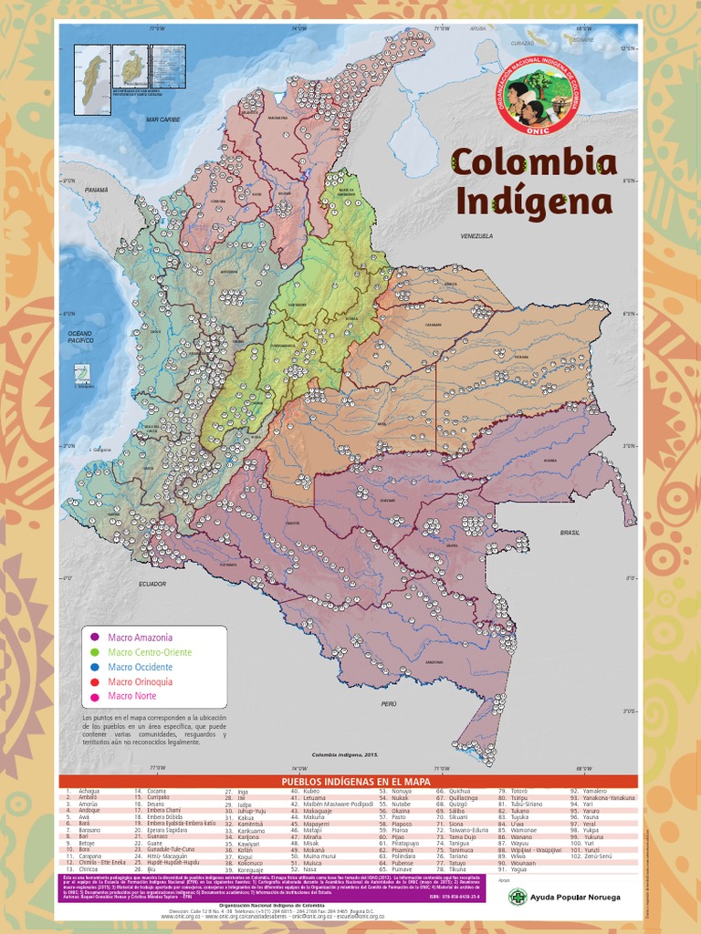 Mapa Colombia Indigena