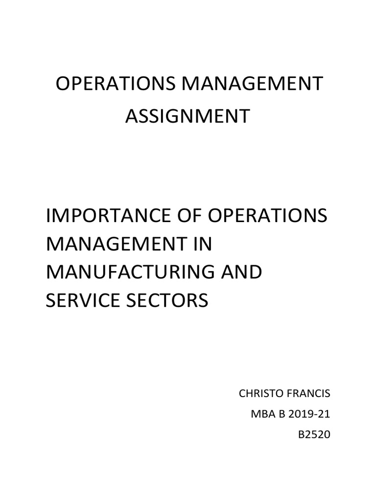 Om Assignment 1 | PDF | Operations Management | Inventory