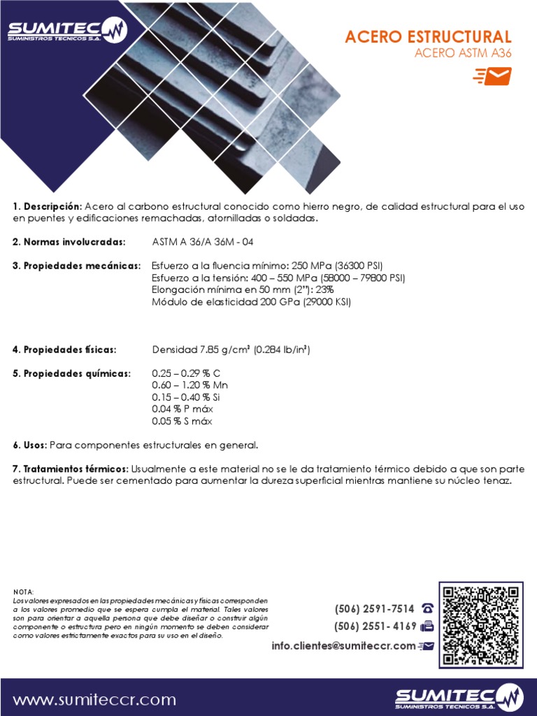 Acero Estructural ASTM A36 PDF | PDF