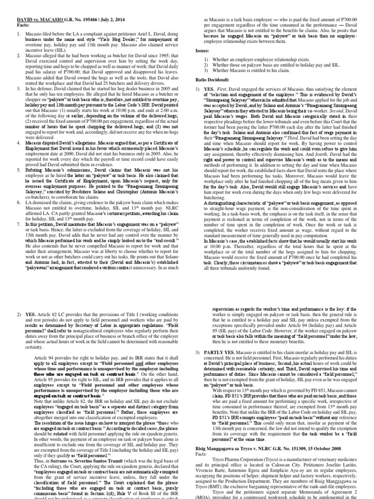 DAVID vs. MACASIO G.R. No. 195466 - July 2, 2014 Facts | Download Free ...