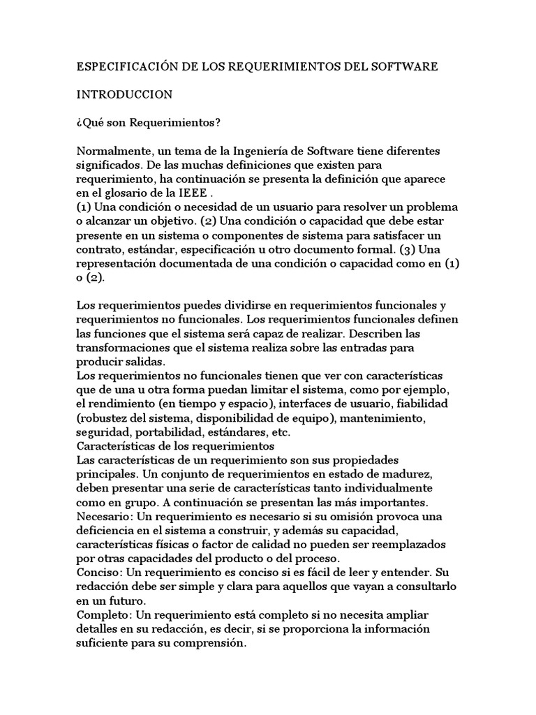 Requerimientos | PDF | Ingeniería de software | Software