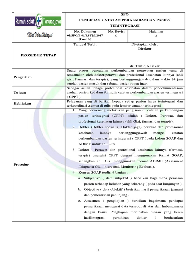 Spo CPPT | PDF | Kesehatan Holistik | Sains & Matematika