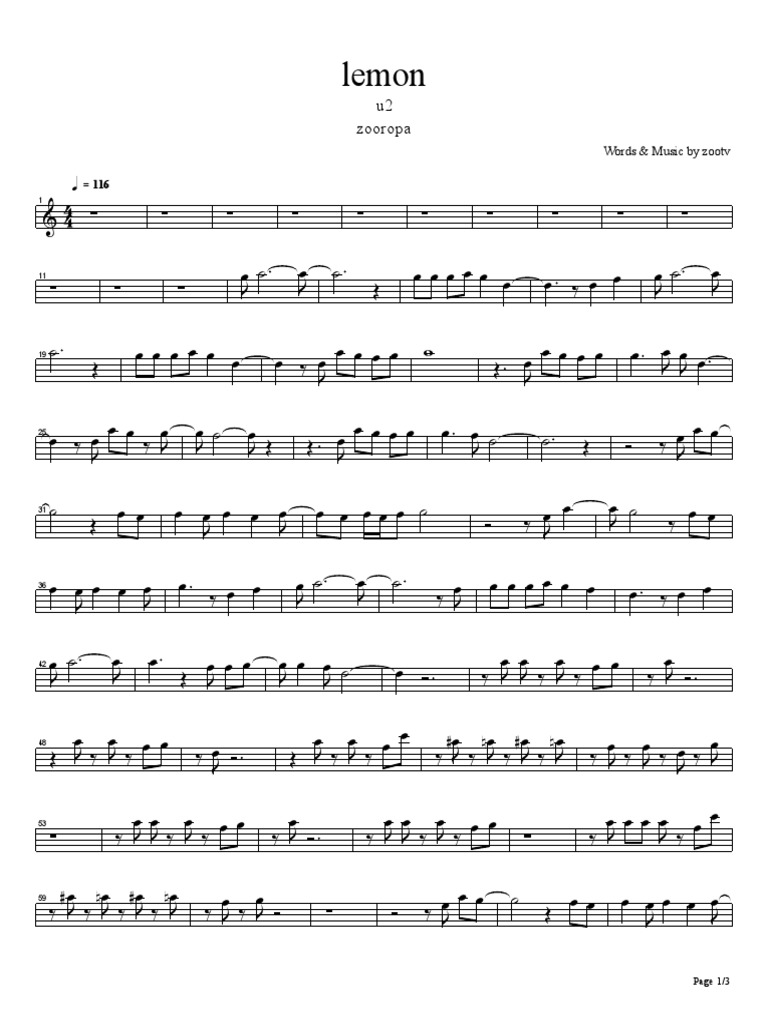 U2 - Lemon | PDF | Entertainment (General) | Leisure