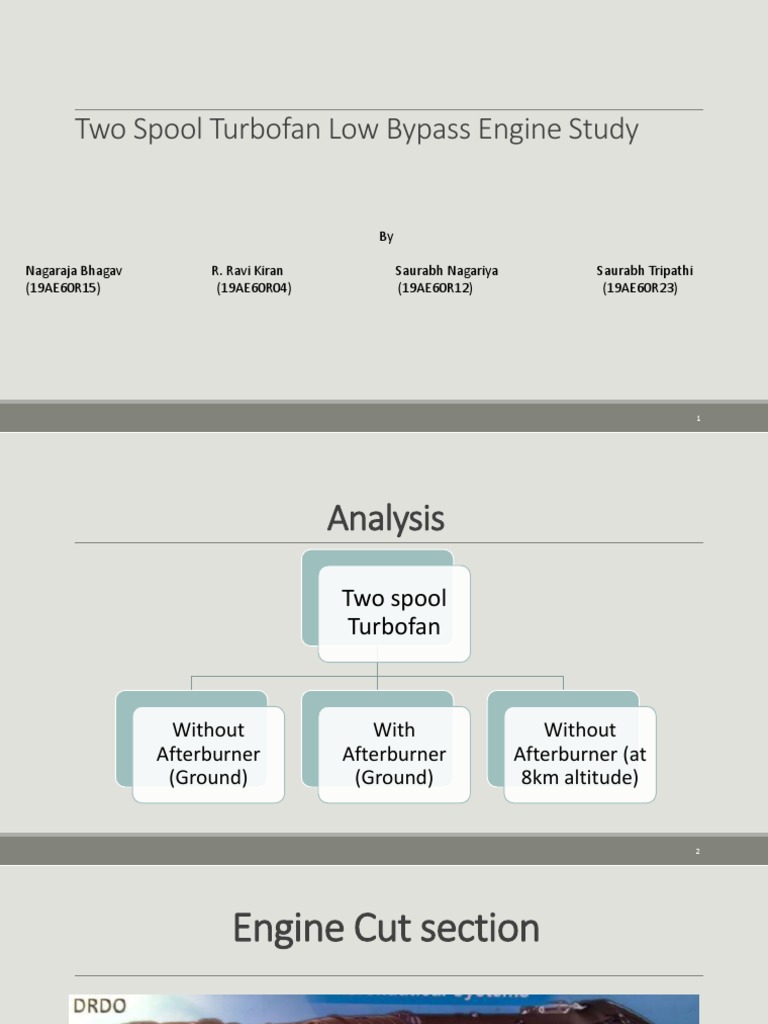 Two Spool Turbofan Low Bypass Engine Study | PDF | Propulsion | Engines