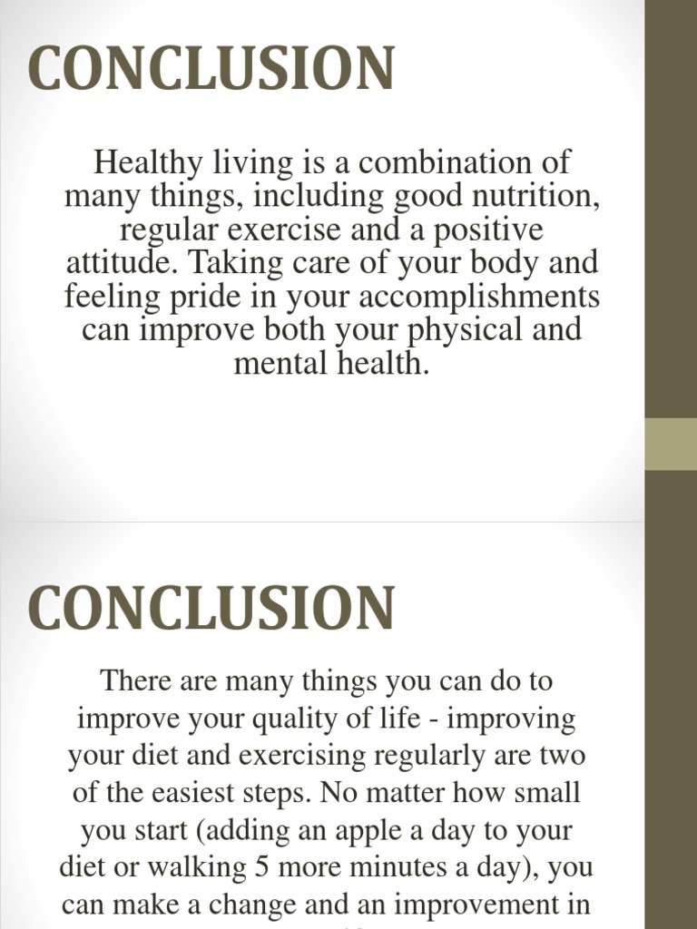 CONCLUSION and Recommendation Wellness | PDF