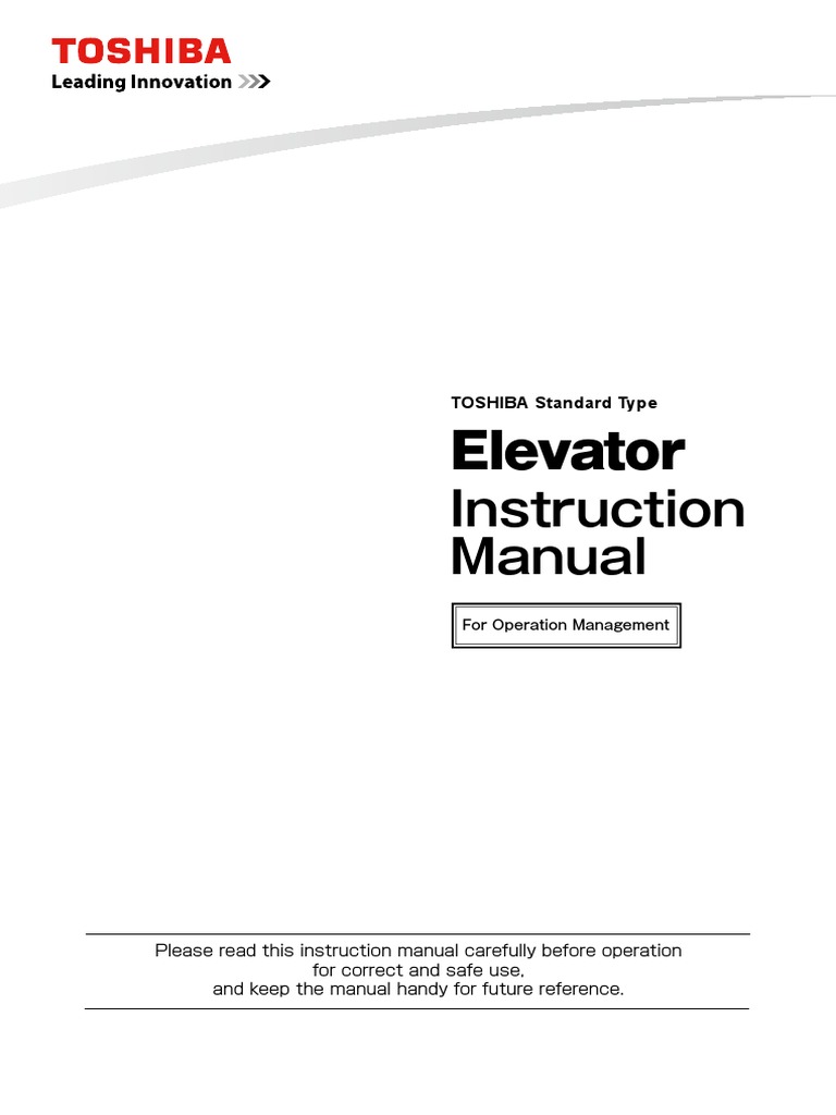 Instructionmanual Elevator | PDF | Elevator | Safety