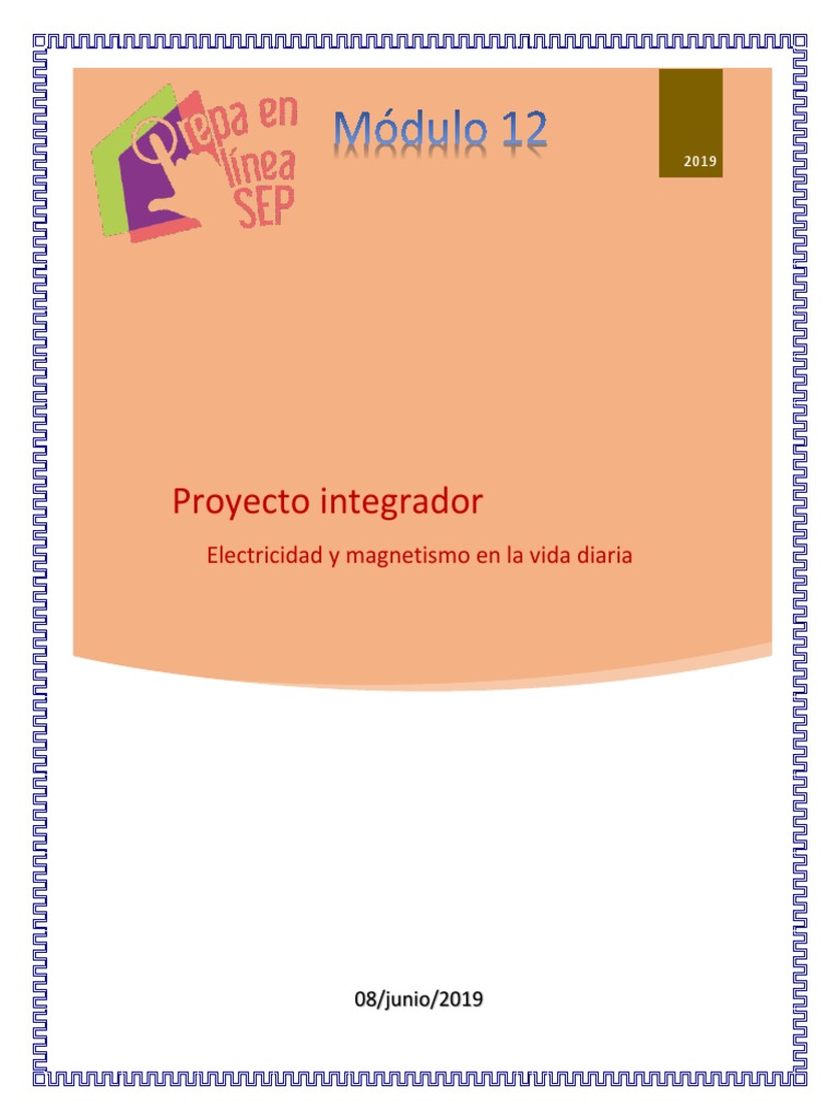 Modulo 12 Proyecto Integrador | PDF | Vatio | Energia electrica