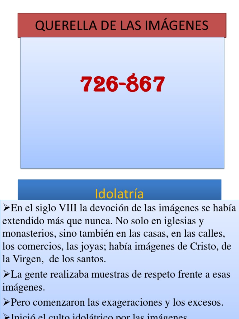 Querella de Las Imágenes | PDF | Religiones religiosas | Familias ...