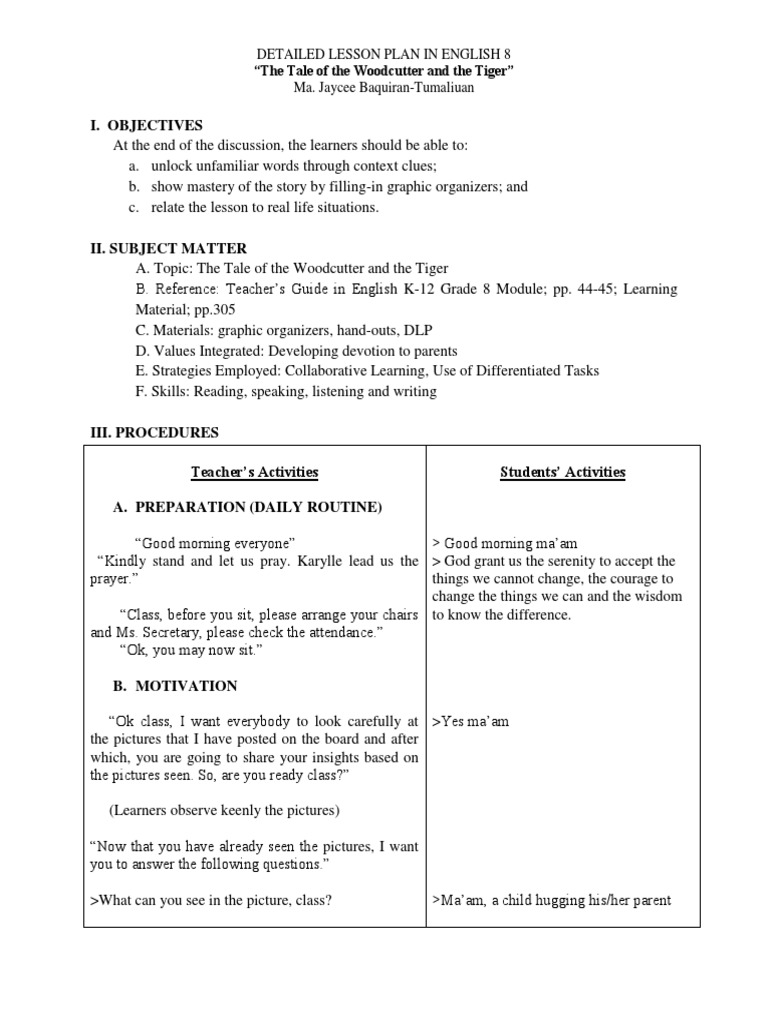 Lesson Plan in Lit | PDF | Learning | Love