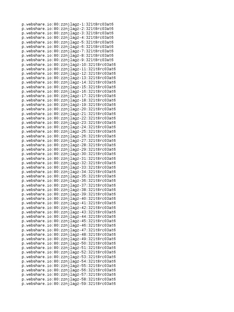 Webshare 101 Proxies | PDF