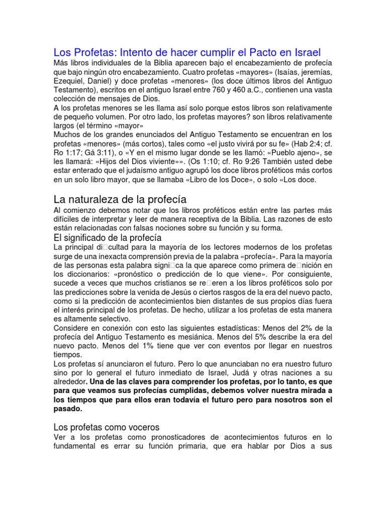 Interpretacion de La Profecia | PDF | Profecía | Profeta