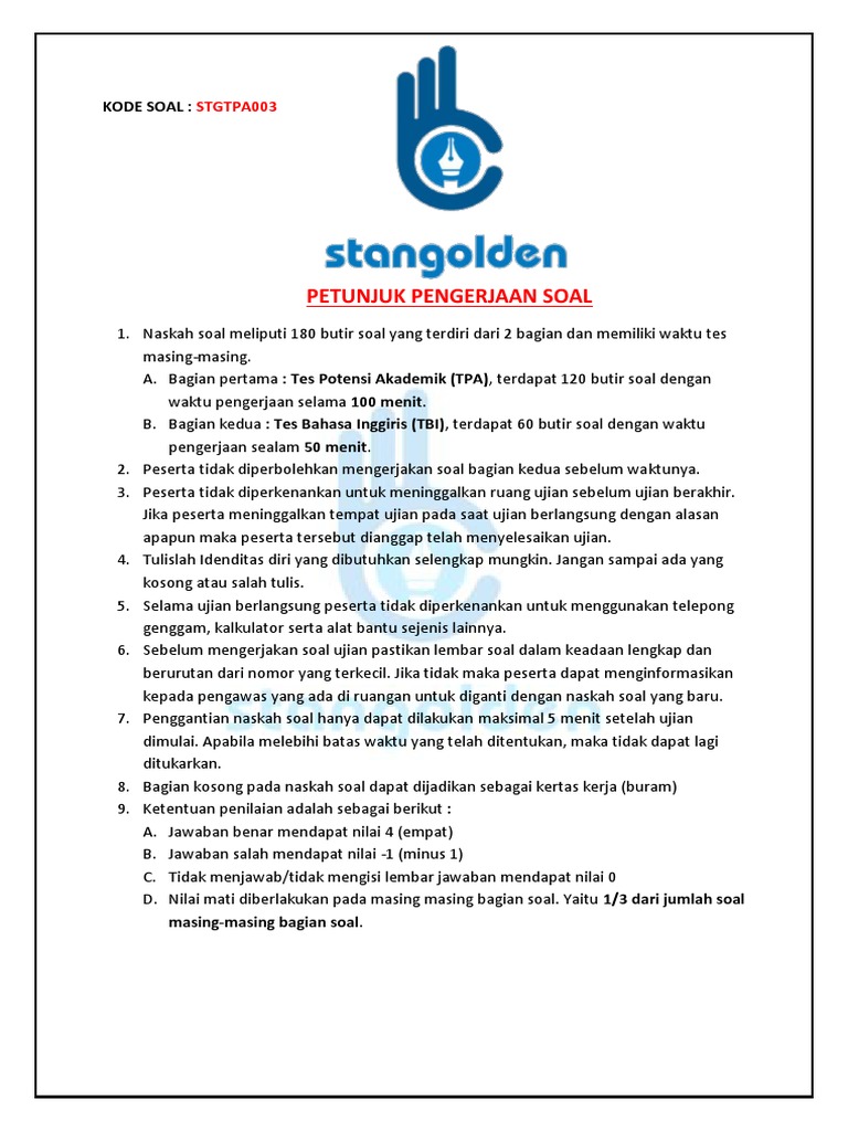 Latihan Soal TPA STAN | PDF