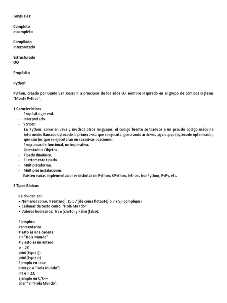 Python | PDF | Objeto (informática) | Python (lenguaje de programación)