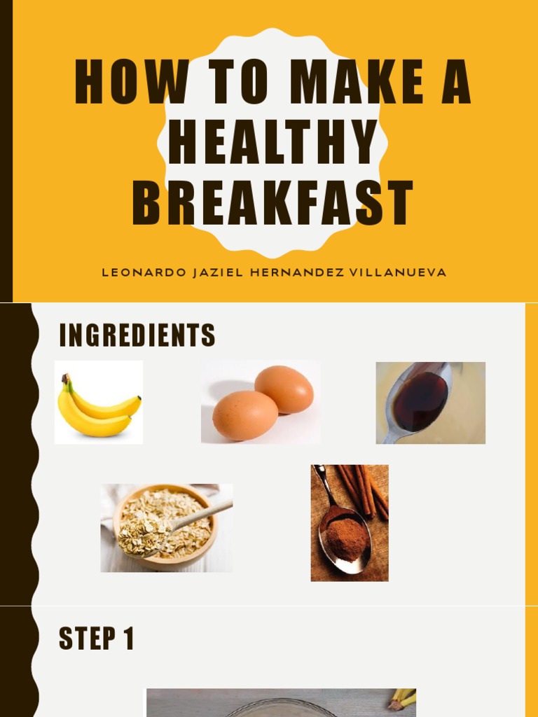 How To Make A Healthy Breakfast | PDF