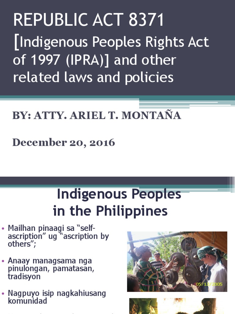 Ipra Revised Presentation | PDF | Ownership | Human Rights