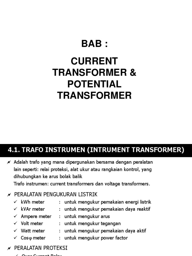 Trafo CT Dan PT | PDF