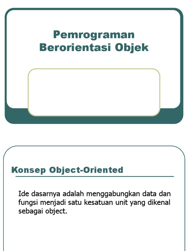Dasar Pemrograman Berorientasi Objek | PDF | Karier & Perkembangan