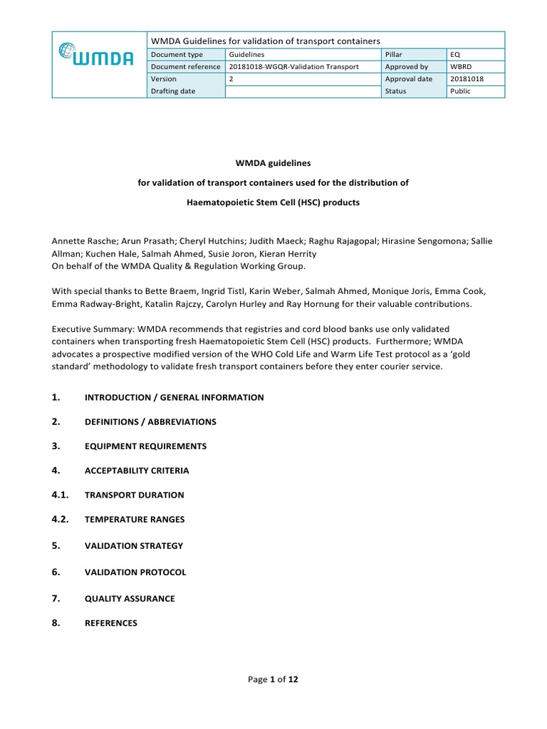 Guidelines Validation Transportation Containers | PDF | Verification ...