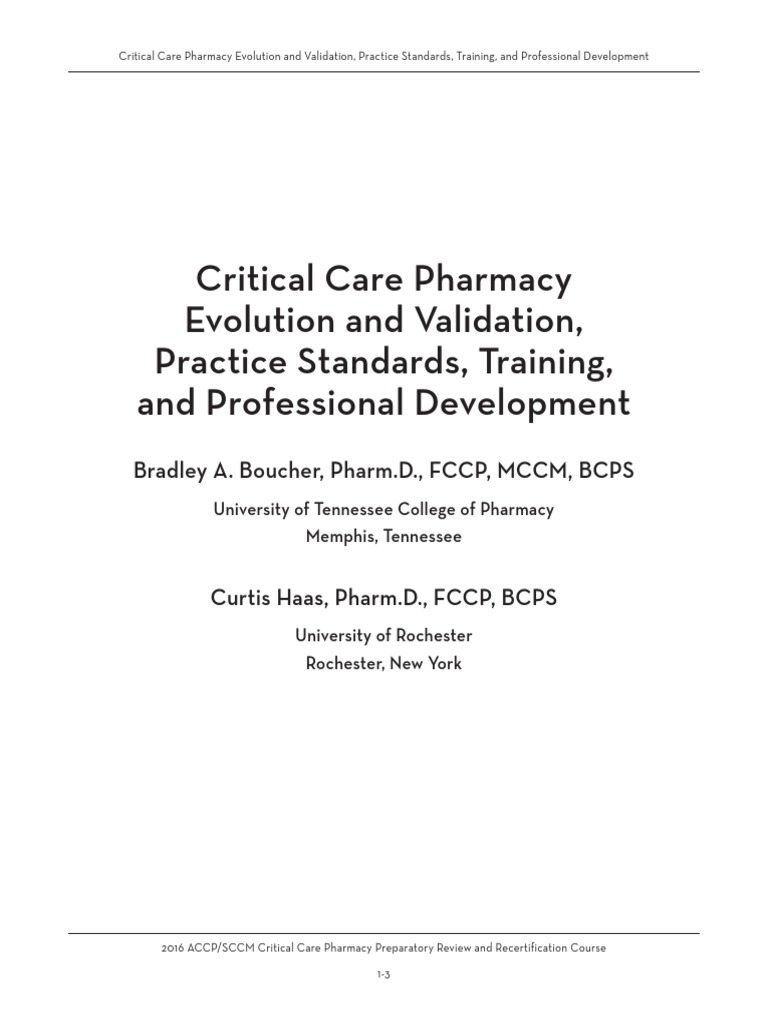 Critical Care Pharmacy Evolution PDF | PDF | Intensive Care Medicine ...