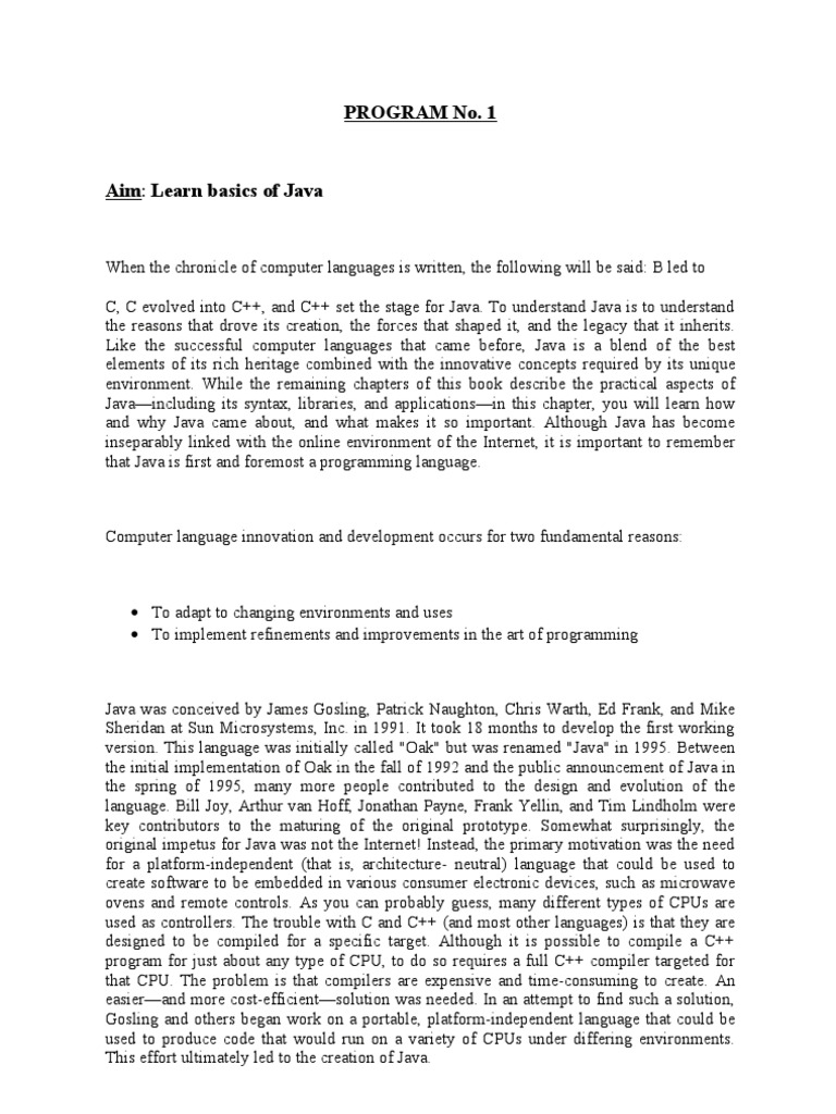 Lab Program | PDF | Java (Software Platform) | Java (Programming Language)