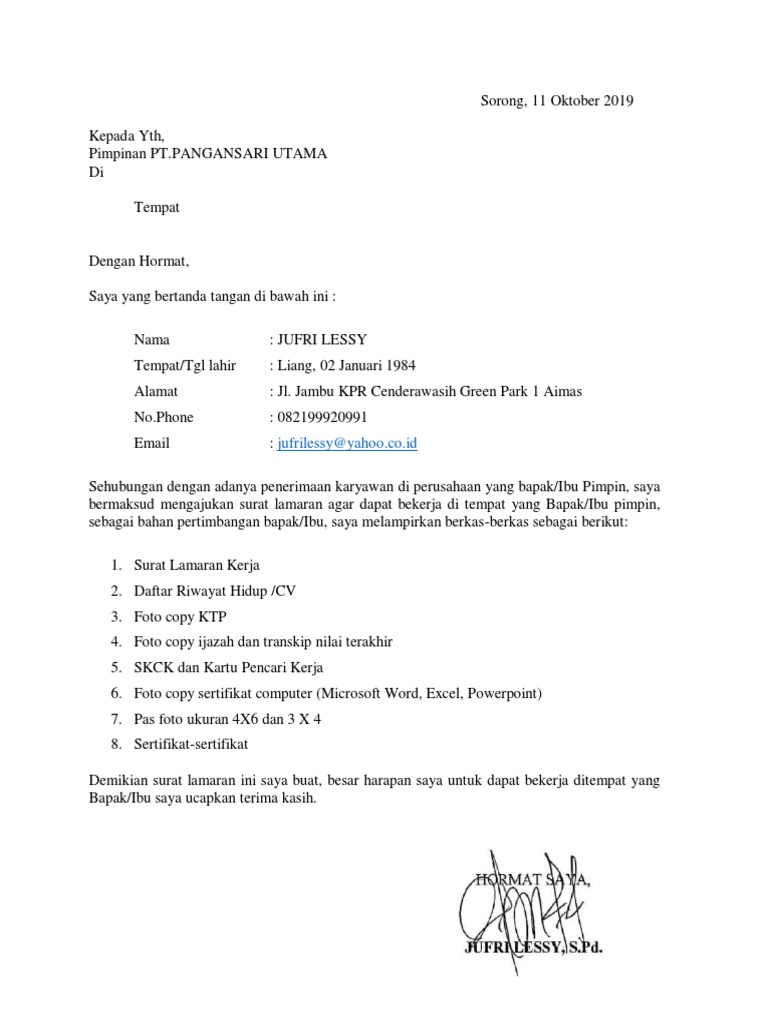 Berkas Lamaran PT. Pangansari Utama - Compressed | PDF | Kesehatan Holistik