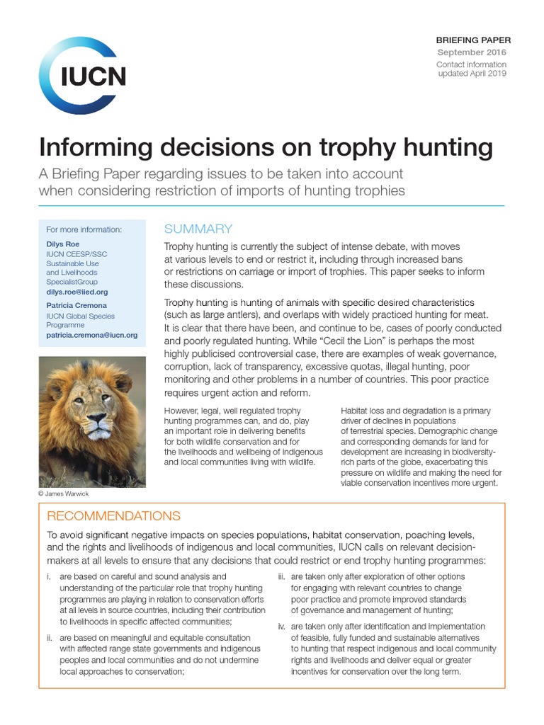 Trophy Hunting | PDF | Poaching | Crime & Violence