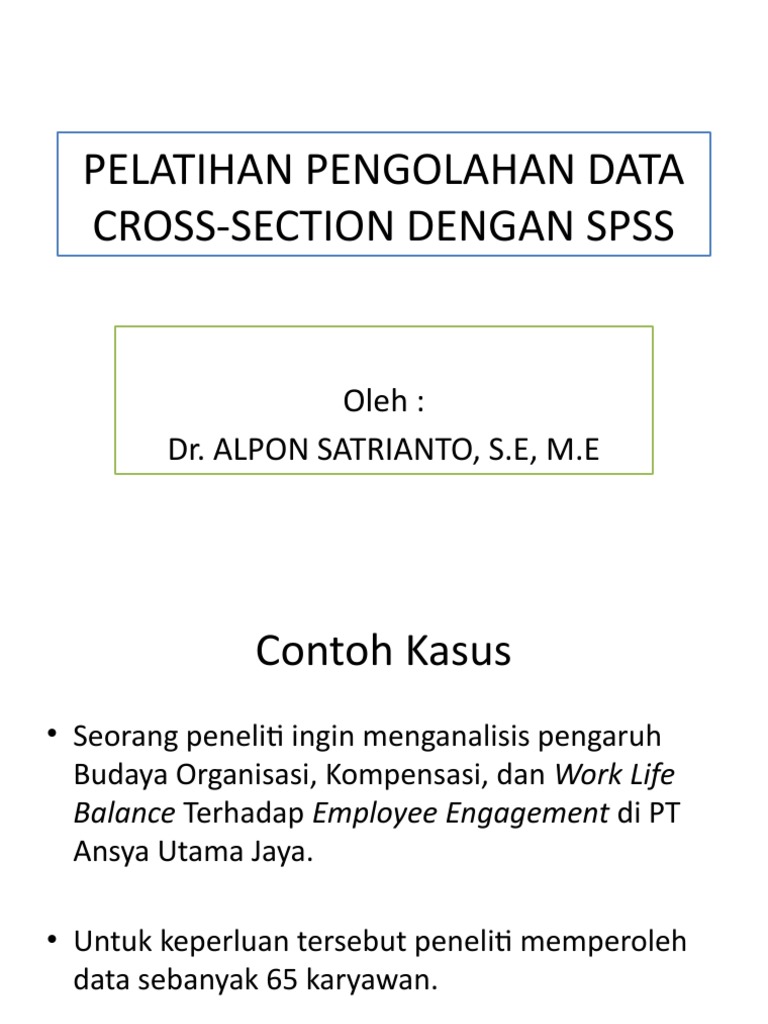 Regresi Data Cross Section DGN Spss | PDF