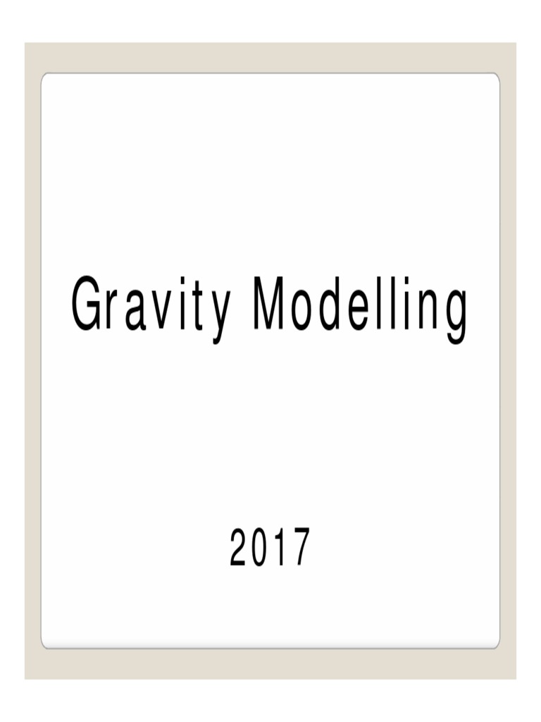 Gravity Modelling Gravity Modelling | PDF