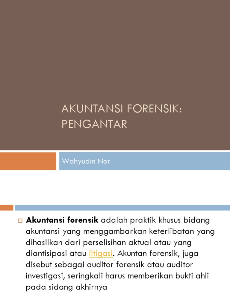 Akuntansi Forensik | PDF