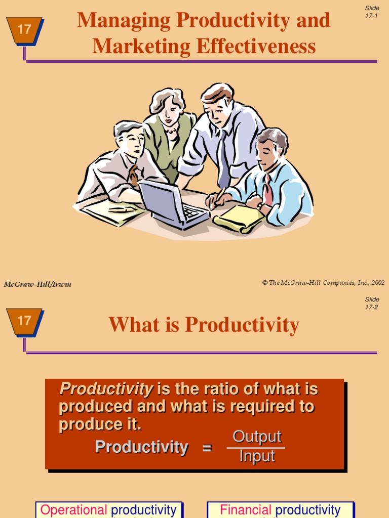 Managing Productivity and Marketing Effectiveness: Mcgraw-Hill/Irwin ...
