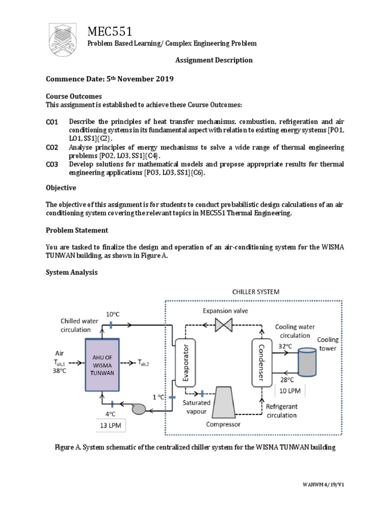 MEC551 Assignment - Design SEPT2019 | PDF | Heat Exchanger | Heat Transfer