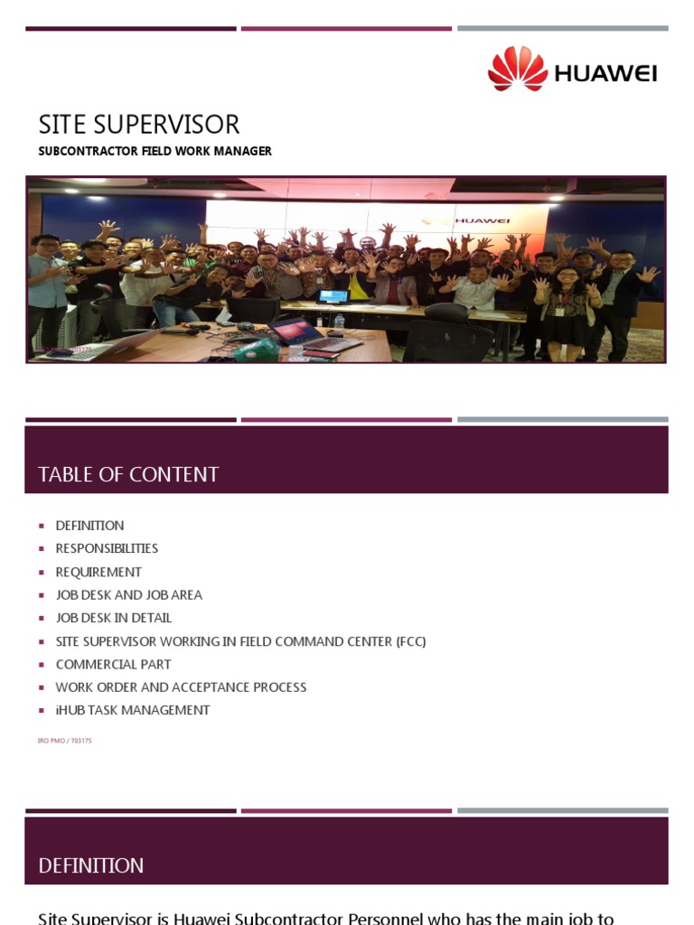 Site Supervisor Responsibilities Overview | PDF | Supervisor | Business