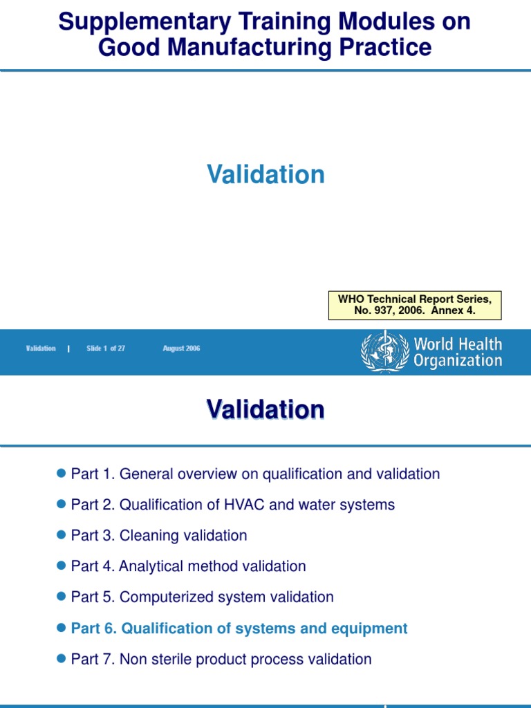 Supplementary Training Modules On Good Manufacturing Practice | PDF ...