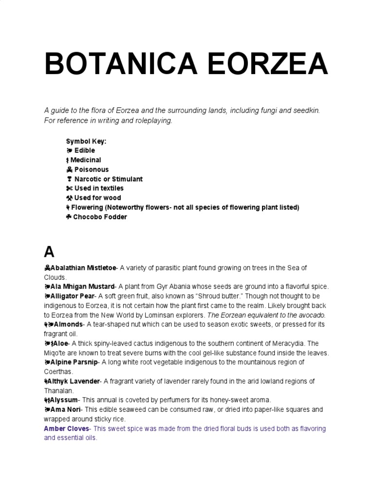 Botanica Eorzea Vol 1 | PDF | Trees | Flowers