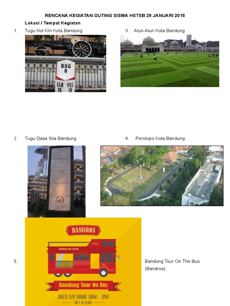 Contoh Rencana Kegiatan Outing Sekolah | PDF